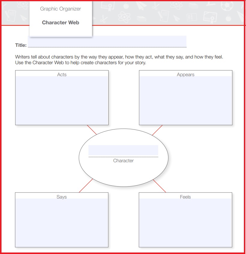 Graphic Organizer: Character Web – Achieve3000 Resource Center